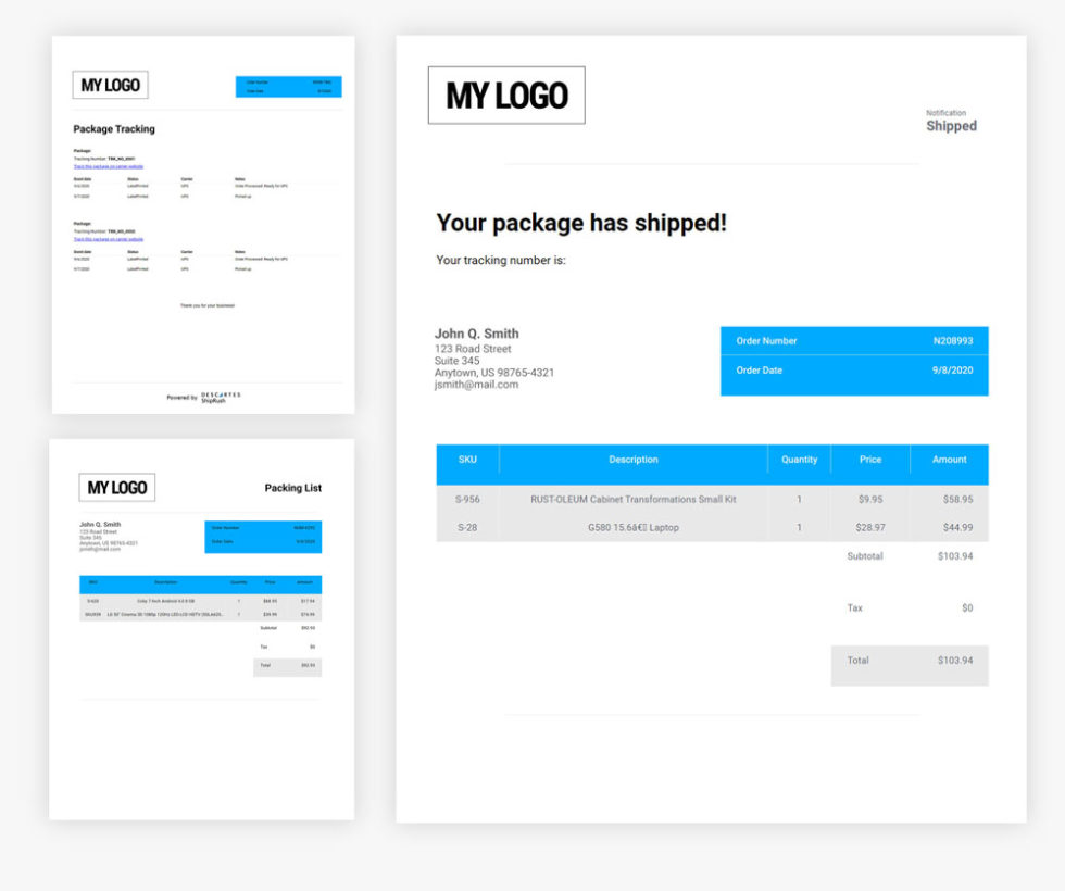 Branded Tracking | Custom Ecommerce Tracking | Descartes ShipRush